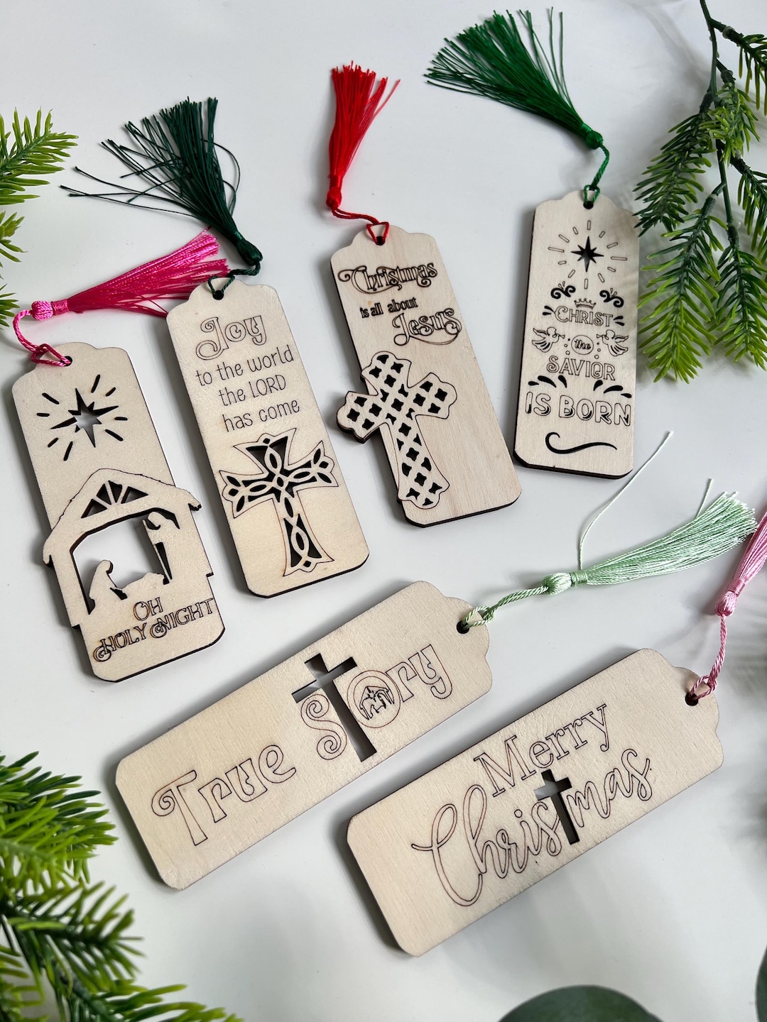 Laser Cut Christmas Bookmarks: Christian Nativity SVG DXF (digital ...