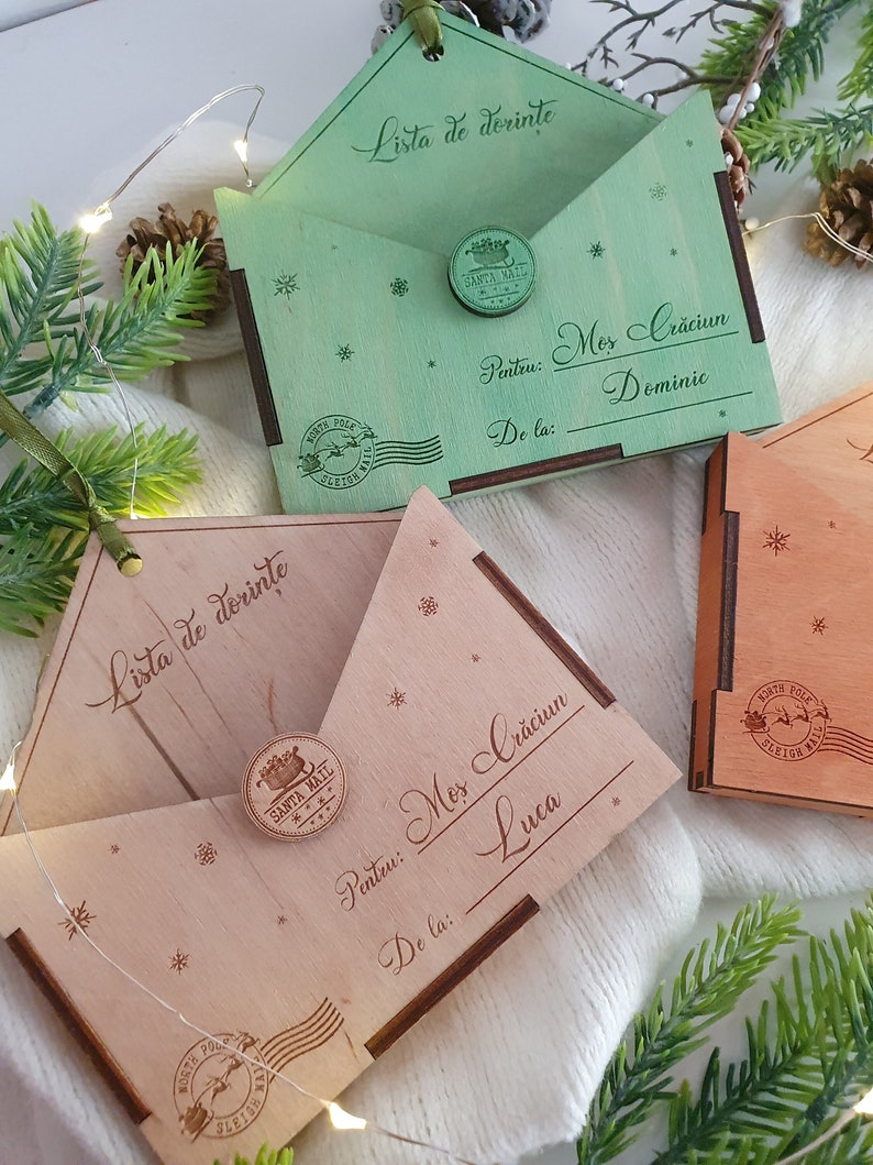 Santa Letter Envelope Ornament: Laser Cut Files (SVG DXF) - Etsy
