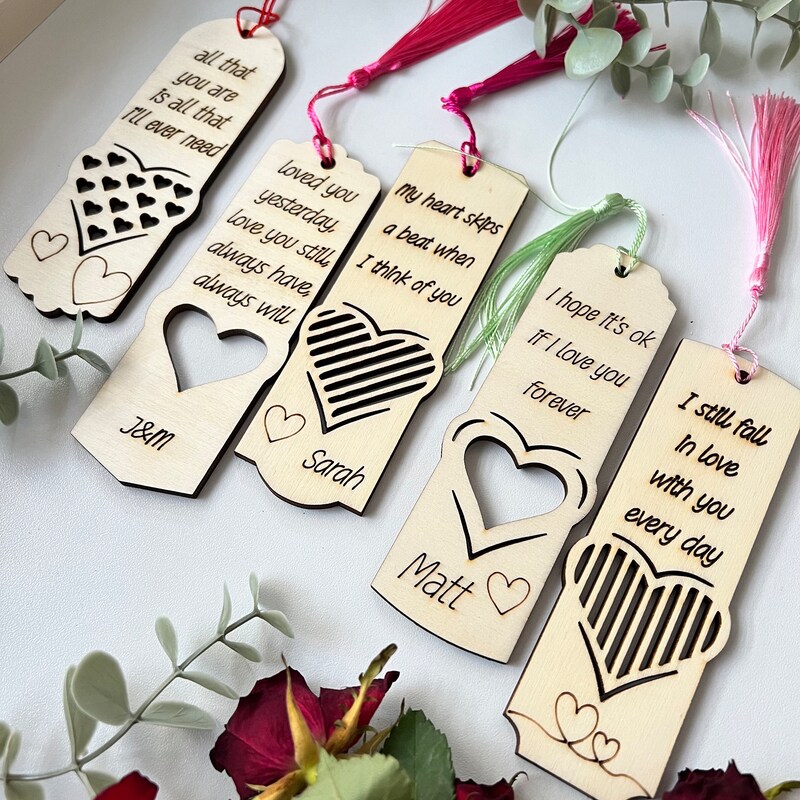 Valentine Bookmark - Etsy