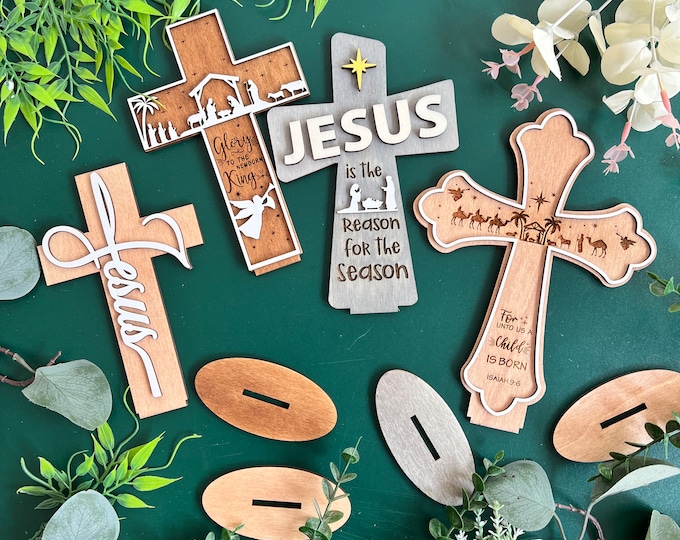 Christian Jesus Santa Maria Cross en capas Archivo digital SVG DXF ...