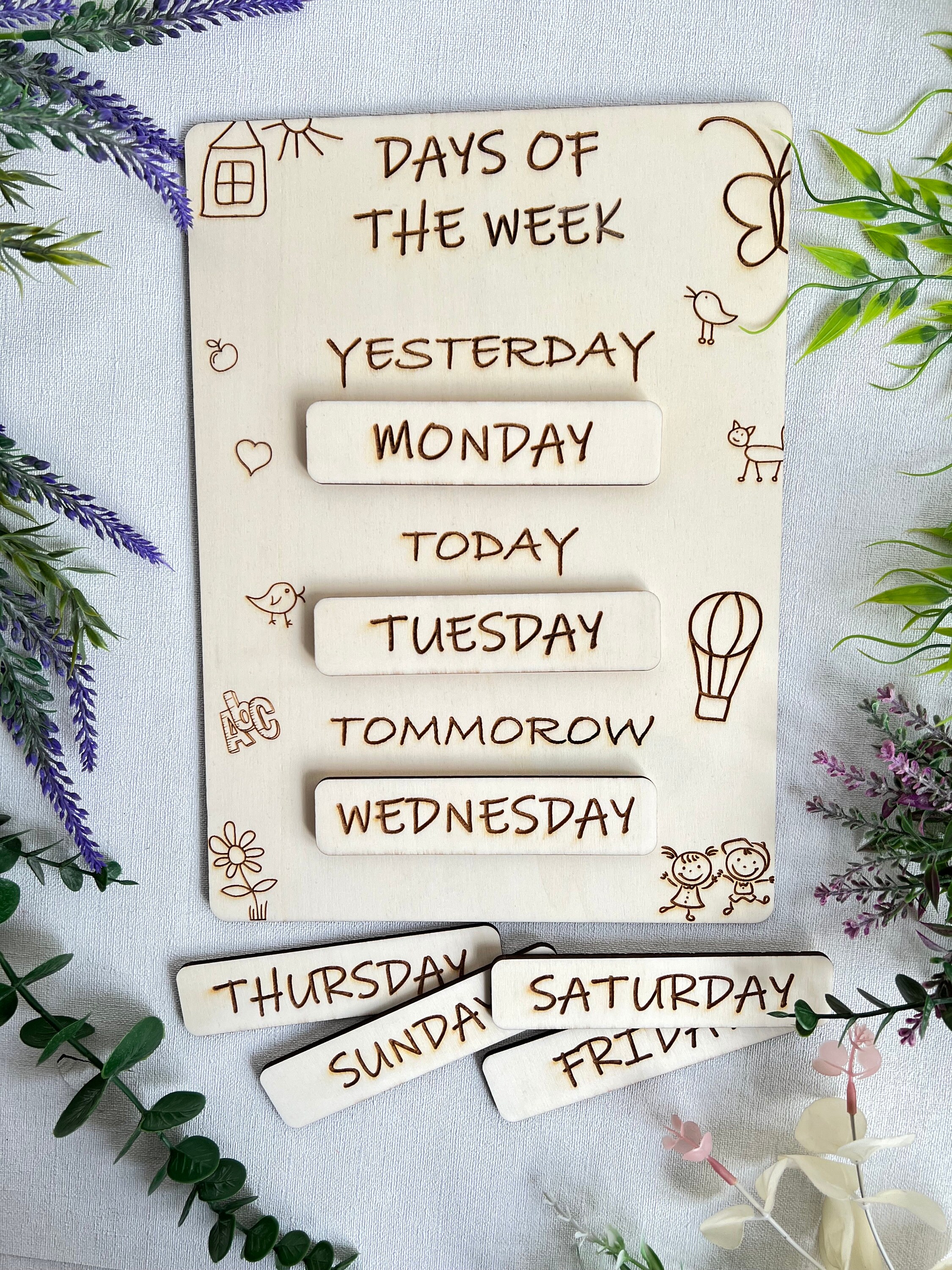 Days of the Week, Learn Days of the Week, Kids Teaching, Montessori ...