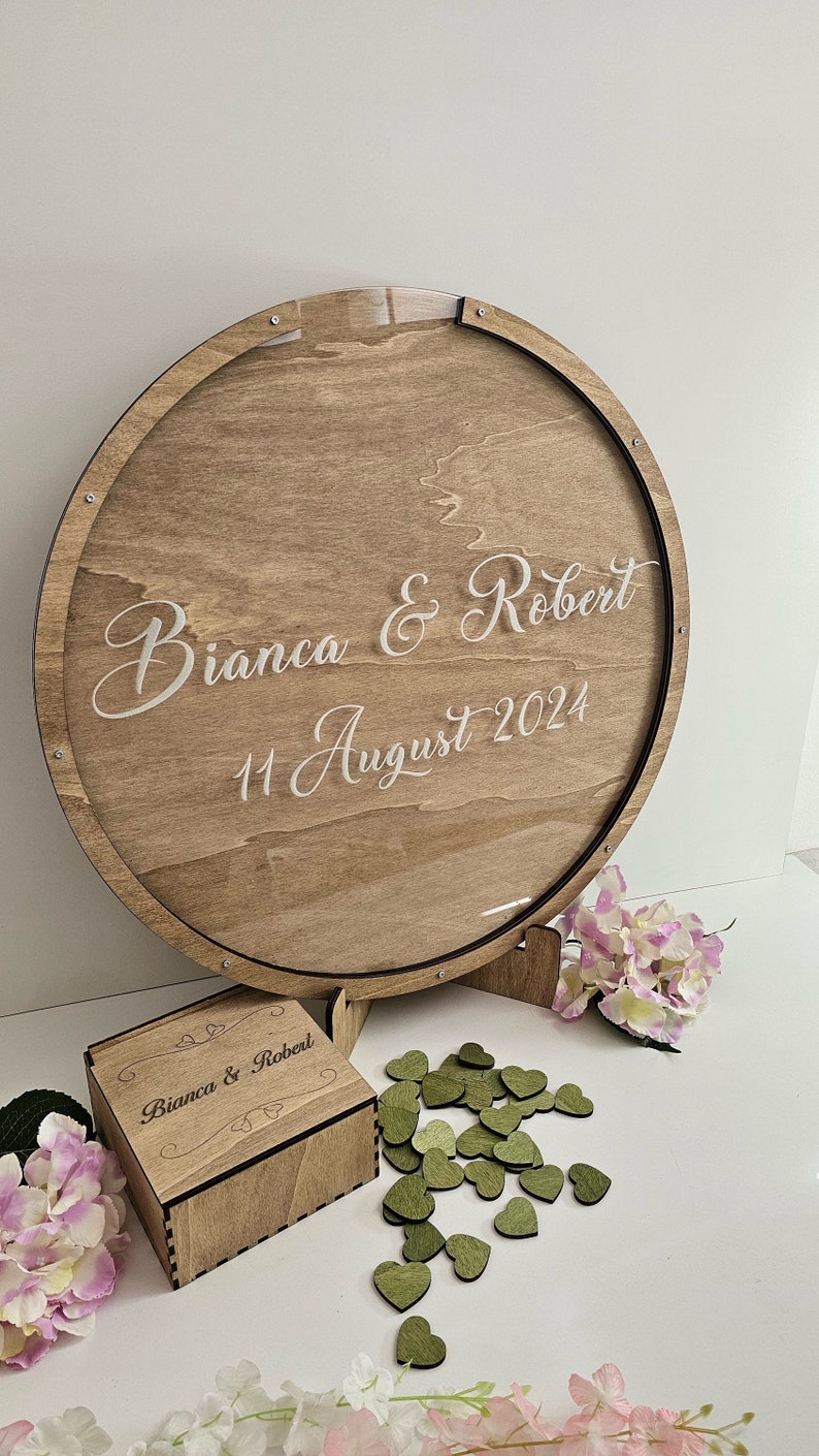 Circle Wedding Dropbox Guestbook: Heart Drop Box SVG (digital File) - Etsy