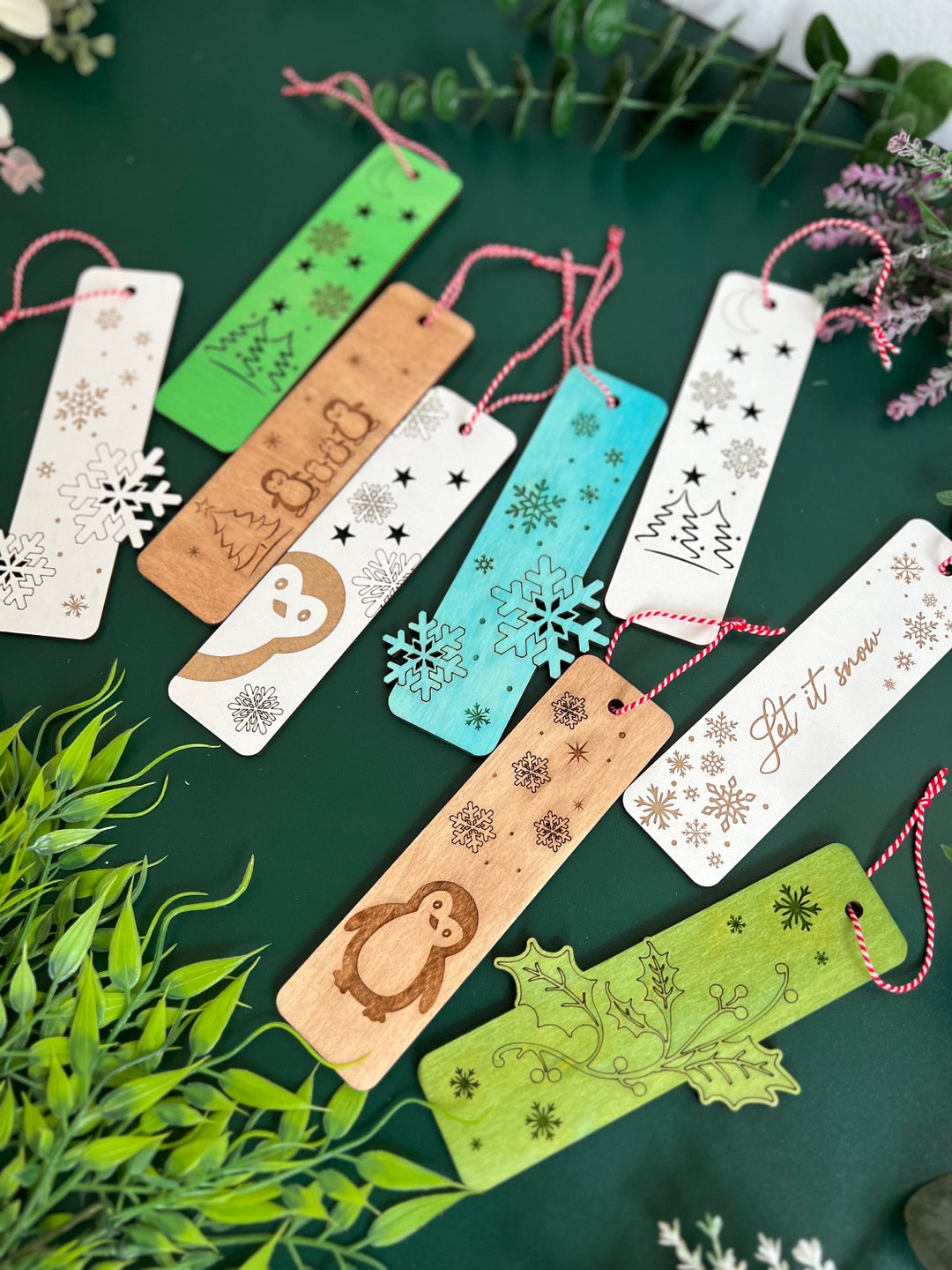 Xmas Bookmarks, Winter Bookmarks, Christmas Design Bundle Bookmarks ...