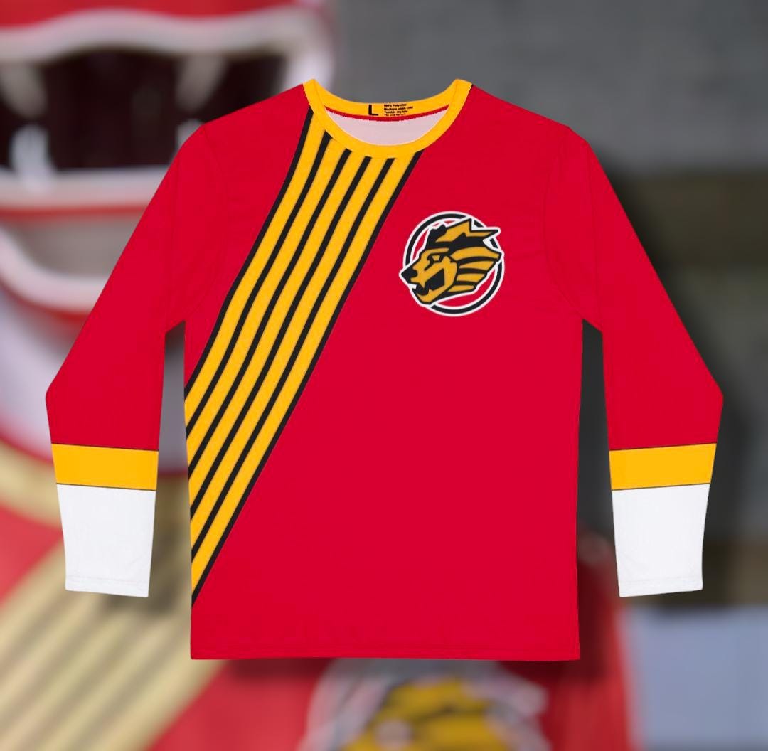 Gaoranger Gao Red Long Sleeve Shirt (full Print) Super Sentai T Shirt ...