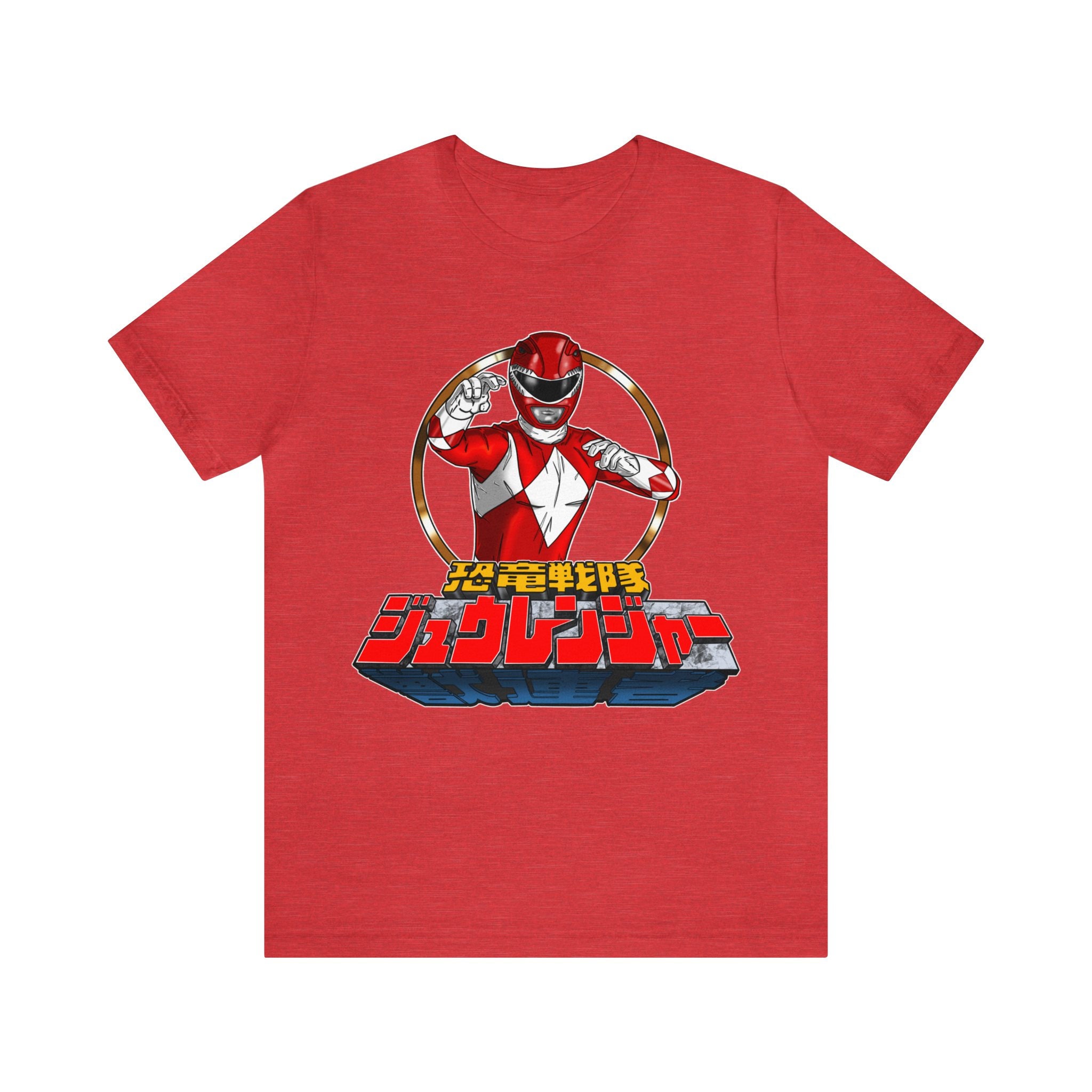 Zyuranger Tyranno Ranger Super Sentai T Shirt Red MMPR Custom Graphic ...