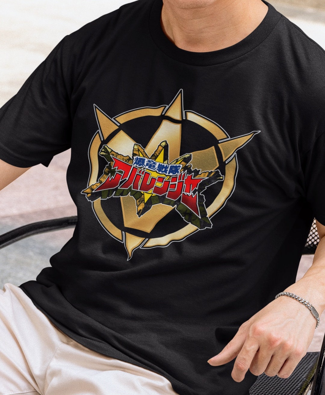 Abaranger Logo Super Sentai T Shirt Custom Graphic Art Shirts Power Rangers Retro Superhero ...
