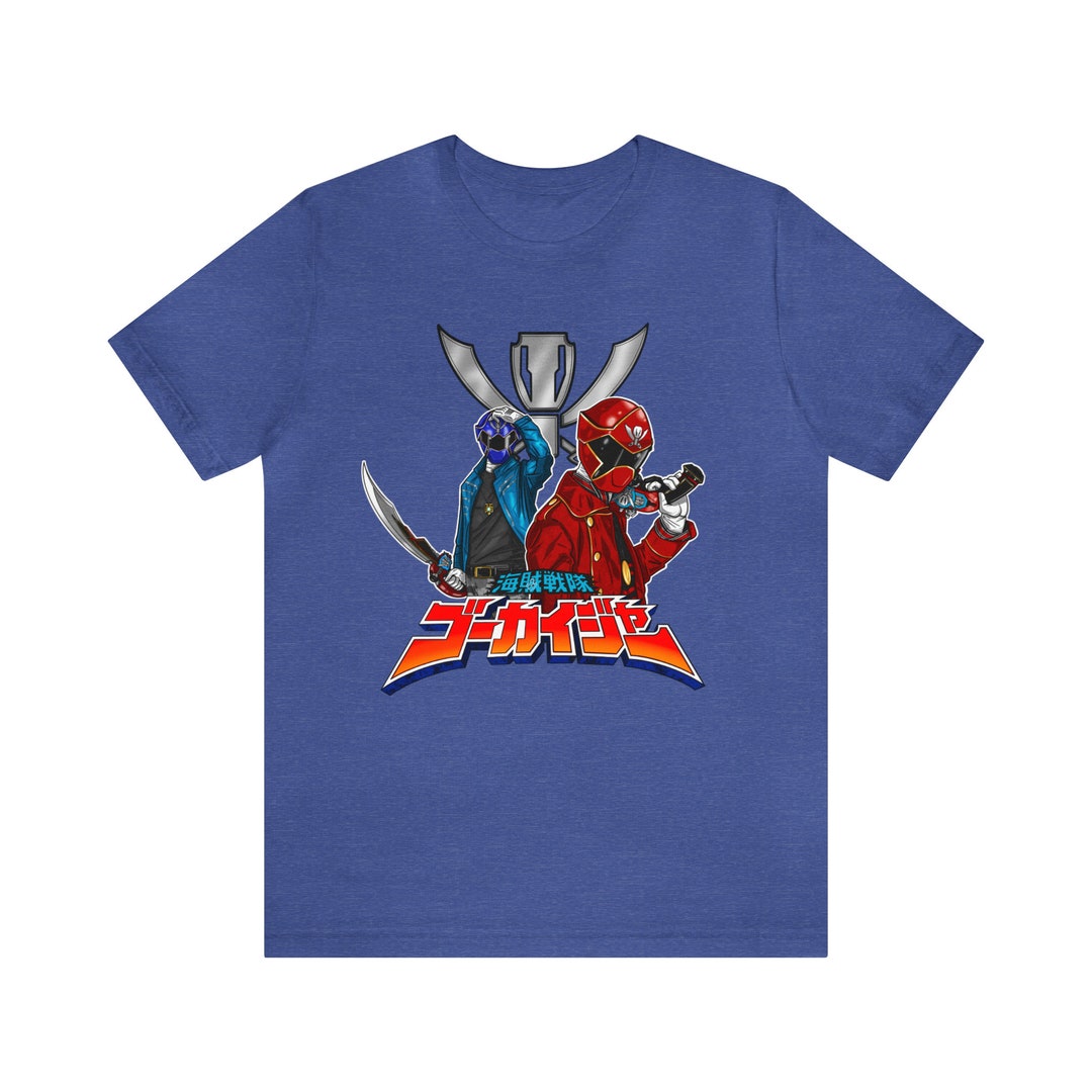 Gokai Red Blue Super Sentai T Shirt Gokaiger Custom Graphic Art Cosplay ...