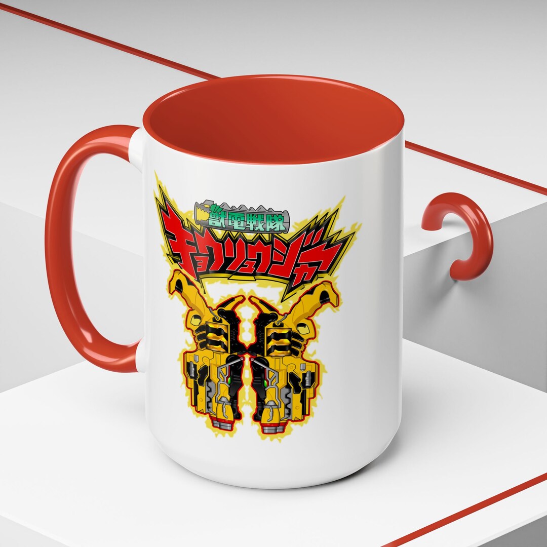 Kyoryuger Mug 15oz Super Sentai Dino Charge Power Rangers Retro Coffee ...