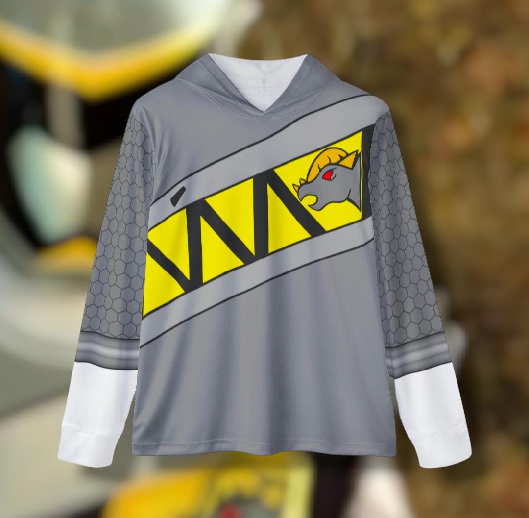 Kyoryuger Grey Ranger Hoodie (full Print) Lightweight, Breathable ...