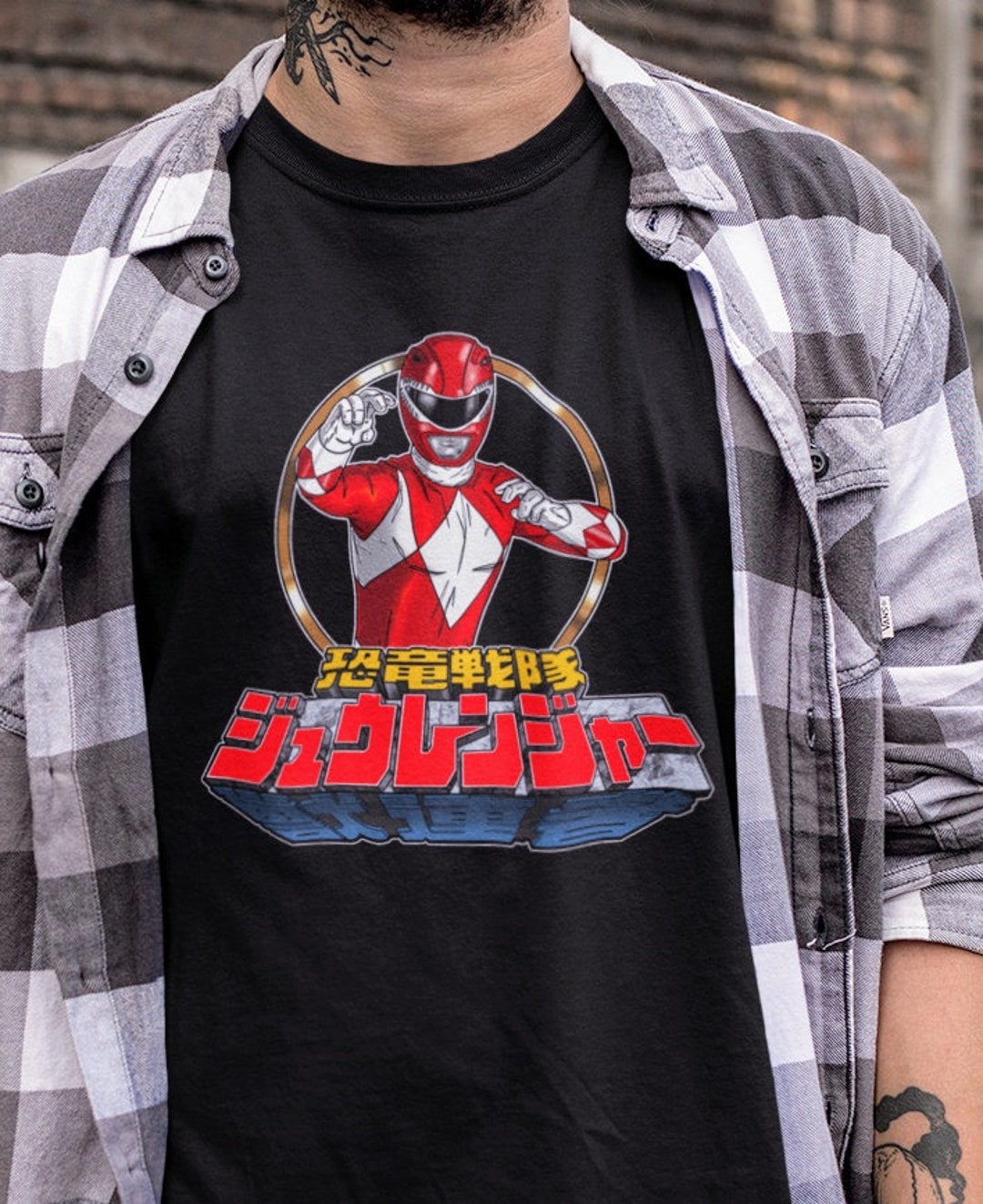 Tyranno Ranger Super Sentai T Shirt Red MMPR Zyuranger Custom Graphic ...