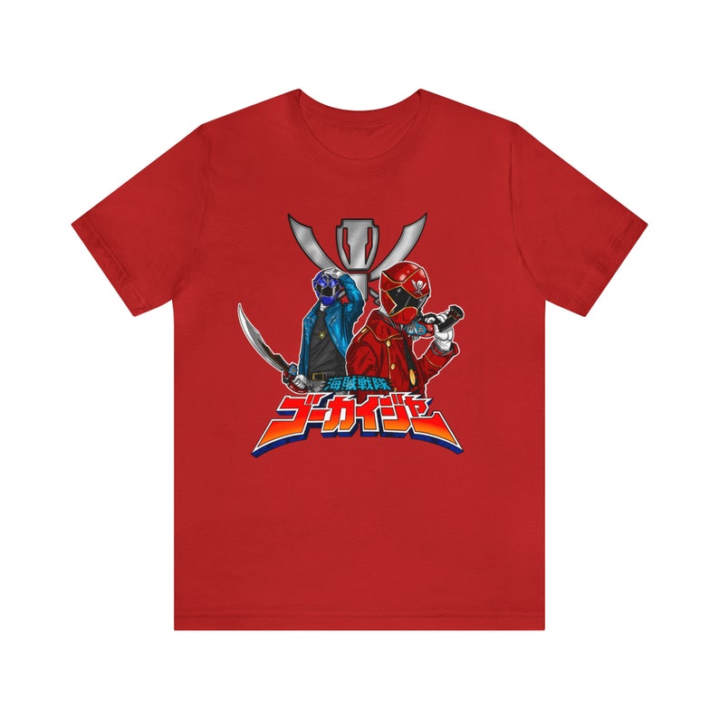 Gokai Red Blue Super Sentai T Shirt Gokaiger Custom Graphic Art Cosplay ...