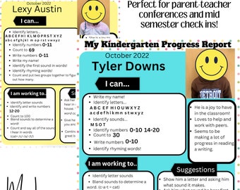 Parent Teacher Conference Report Template - Etsy