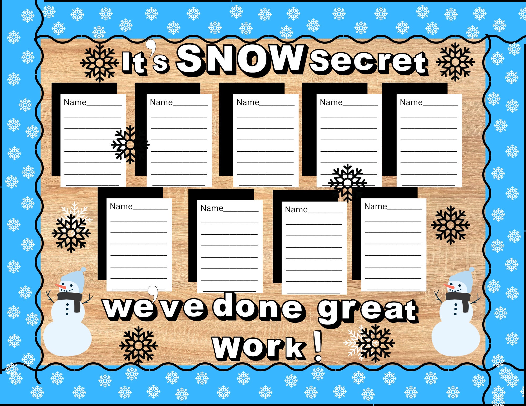 Winter January Bulletin Board Kit Display Student Work Hallway - Etsy