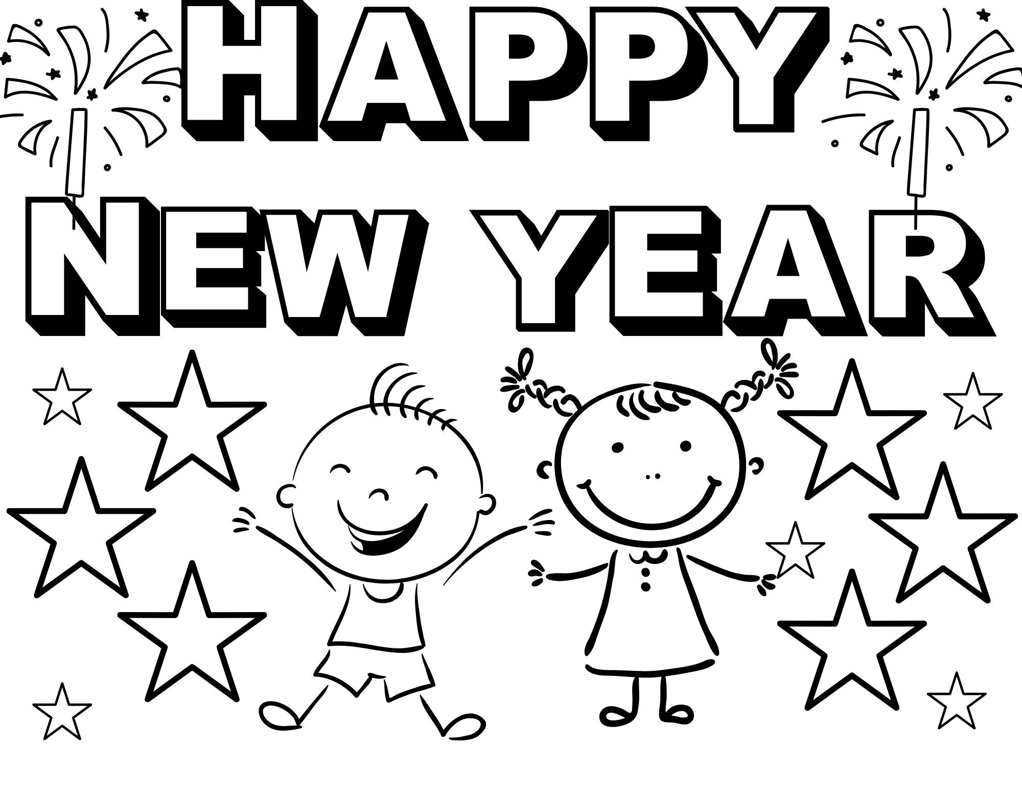 Happy New Year 2023 Coloring Sheet - Etsy