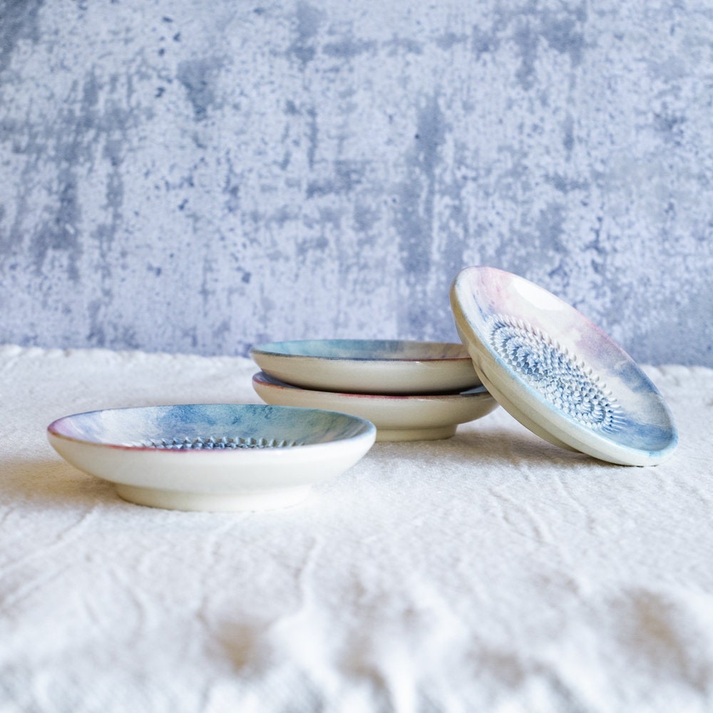 Ginger Grater Plate, Ceramic Garlic Plate, Modern Galaxy Design Plate ...