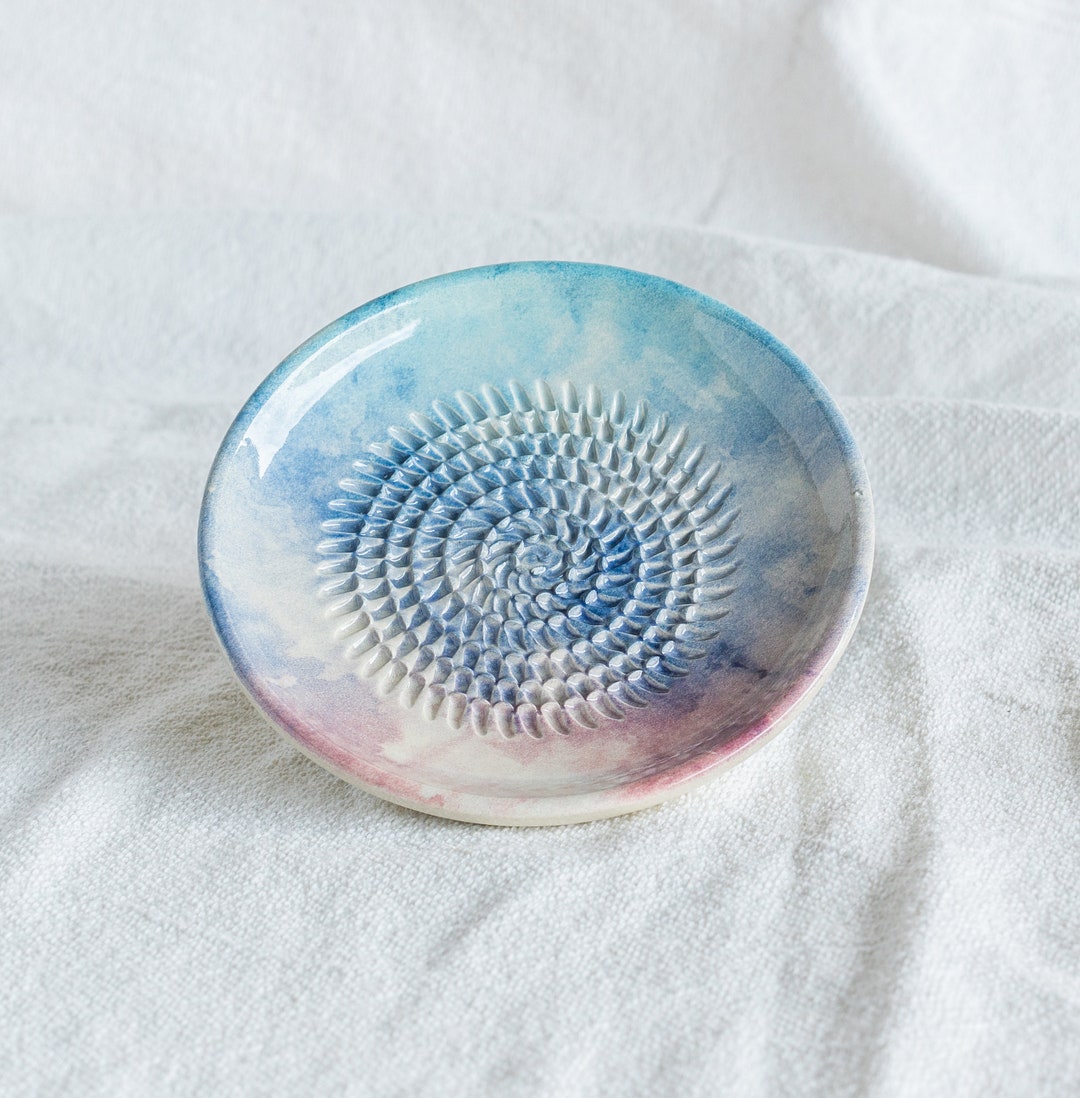 Ginger Grater Plate, Ceramic Garlic Plate, Modern Galaxy Design Plate ...