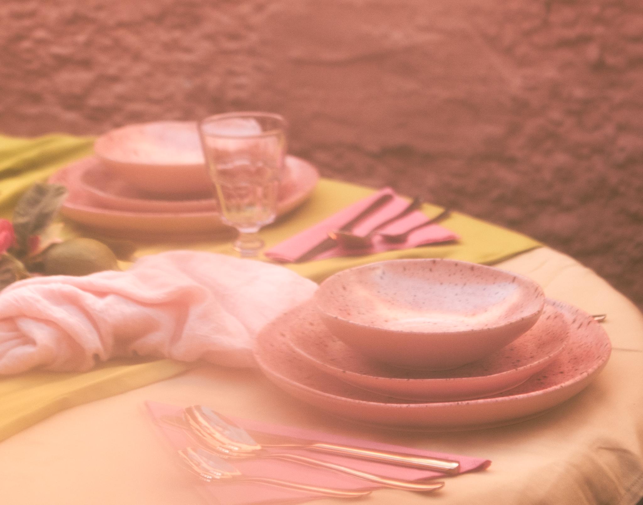 Handmade Pink Stoneware Plate: Rustic Elegant Tableware - Etsy