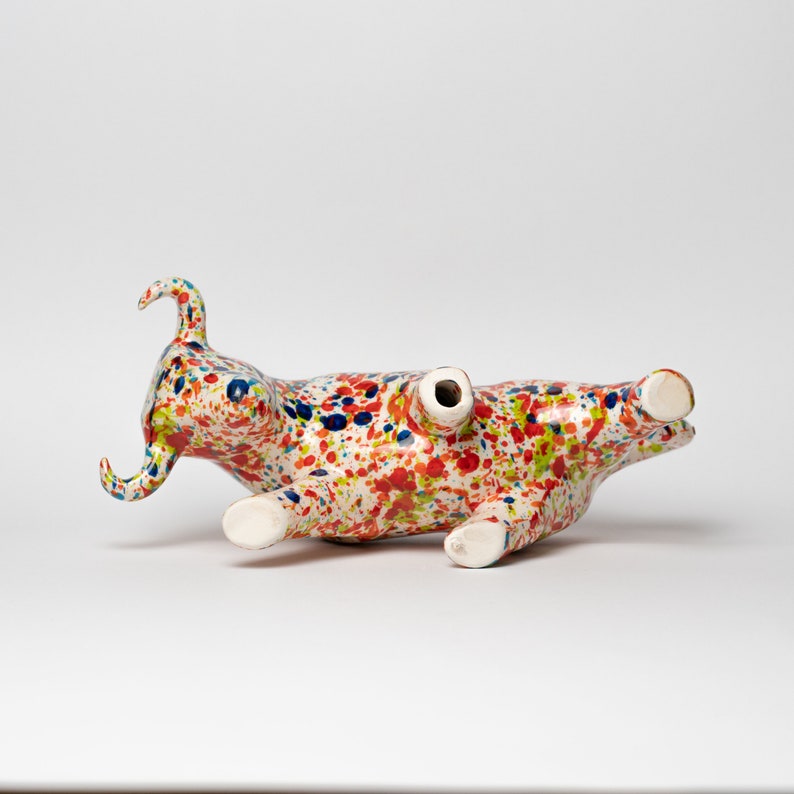 Ceramic Bull Sculpture Colorfull Bull Lover's Gift - Etsy