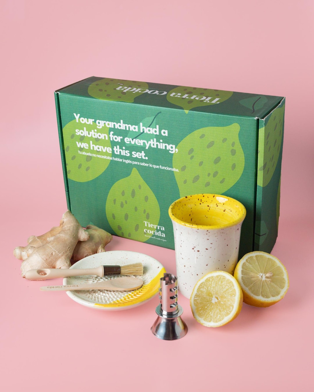 Handcrafted Ceramic Ginger Grater & Lemon Squeezer Set: Wellness Tea ...