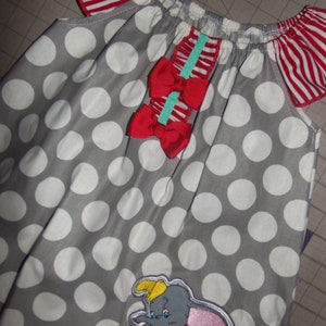 Dumbo Fabric Baby,toddler Bow,bloomers, Diaper Cover 2 Pc Set Size 4t ...
