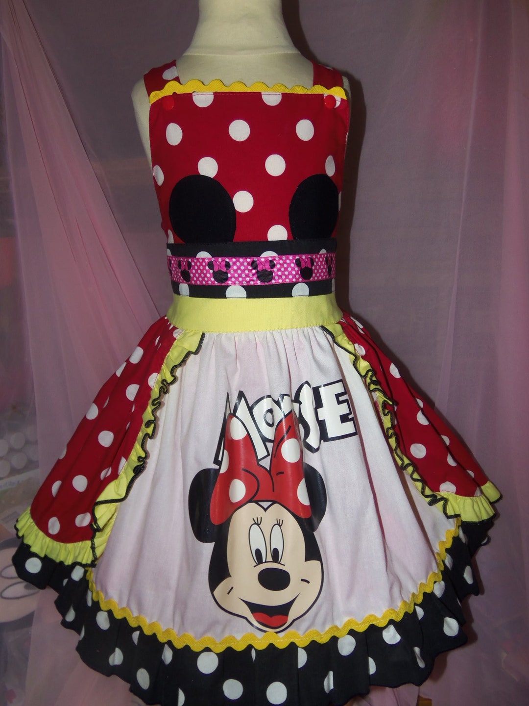 Mouse Polka Dot Back to School Summer Party Vintage RARE New Fabric ...