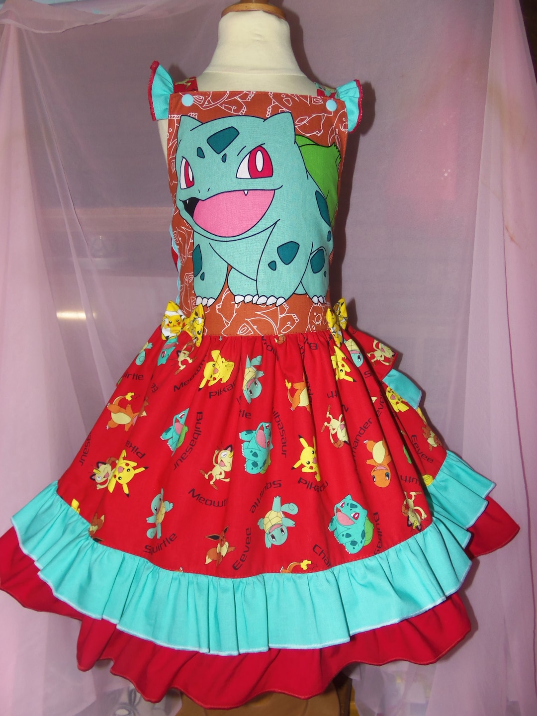 Girls Pokemon Dress Pokemon Birthday Party Girls - Etsy