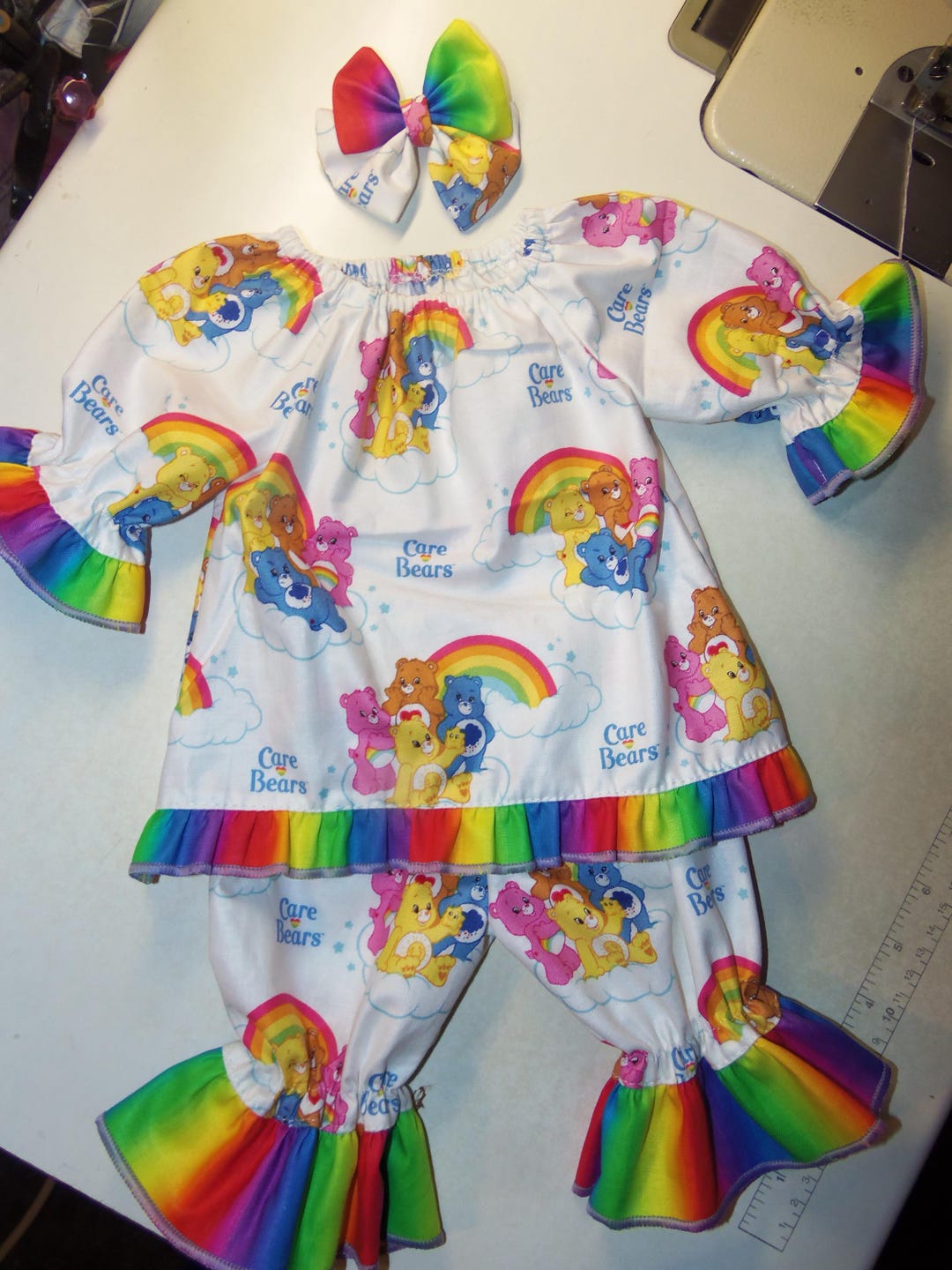 Care Bears Rainbow Girl and Doll Matching Outfit, Doll and Me Dresses ...