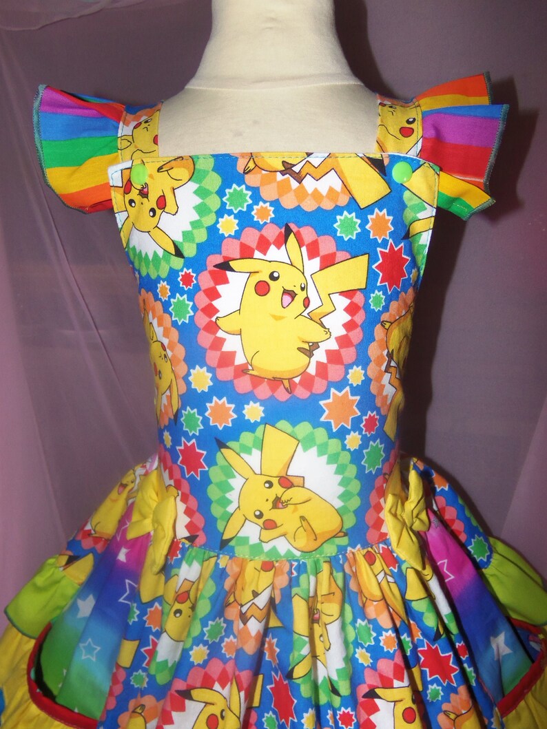 Pikachu Girls Pokemon Dress Pokemon Birthday Party Pokemon - Etsy