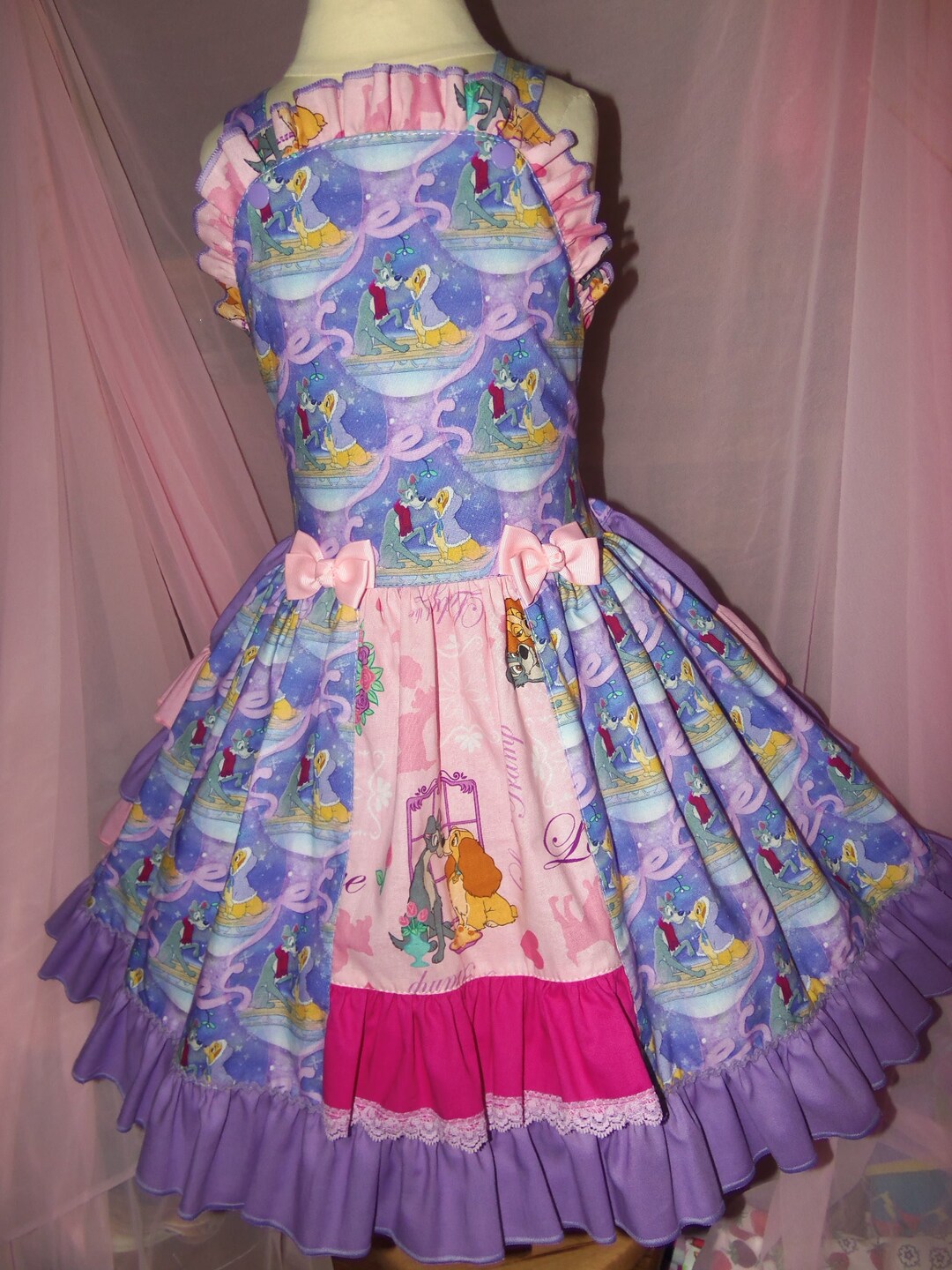 Lady and Tramp Vintage RARE Fabric Girl's Dress Size 5t - Etsy