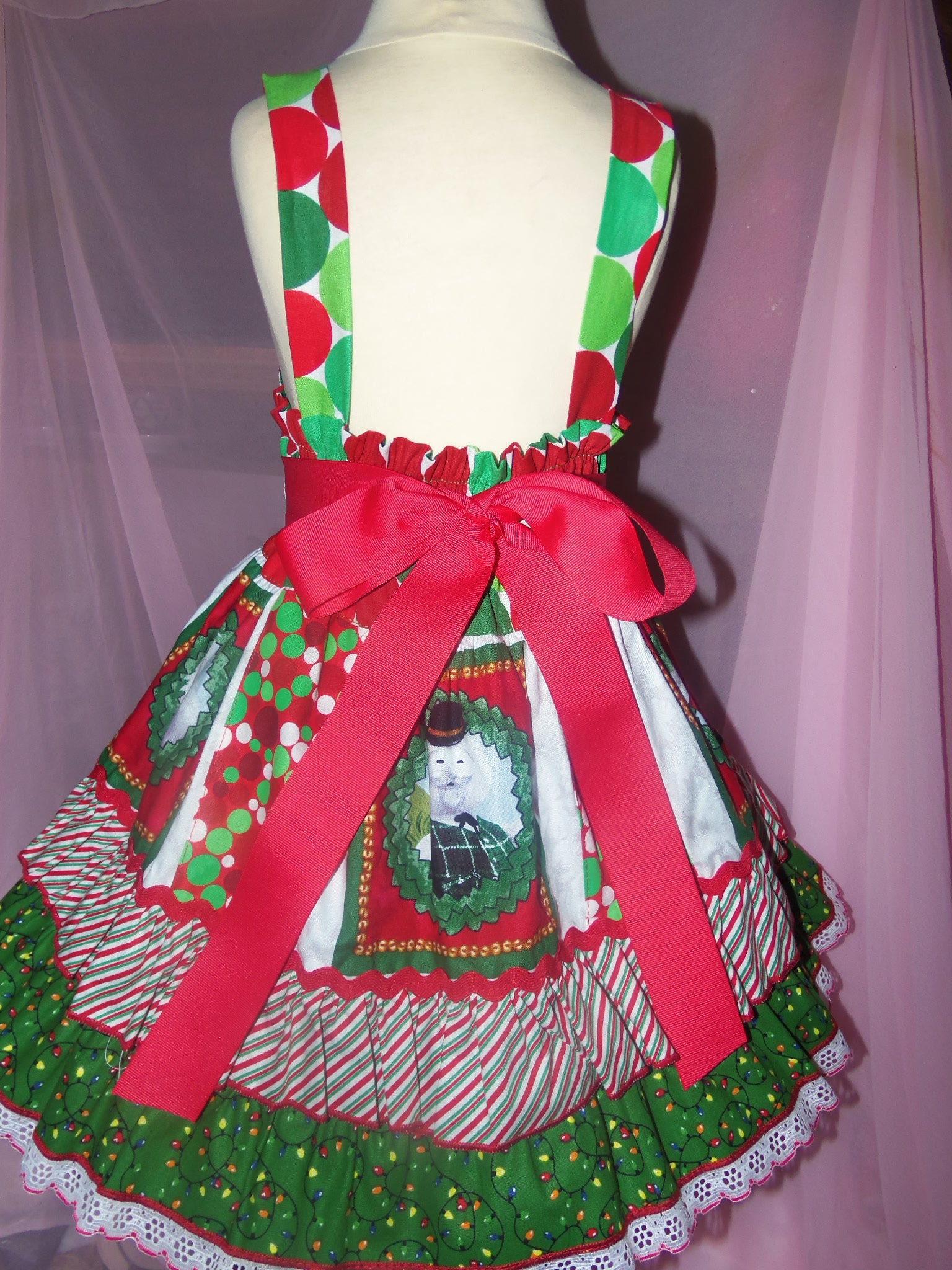 Rudolphs the Red Nosed Reindeer Girl Dress Rare Vintage Fabric - Etsy