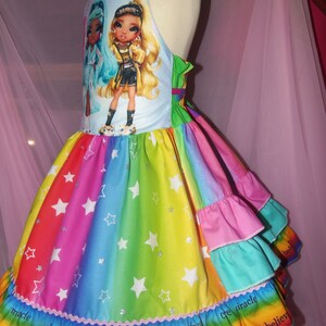 My Rainbow Dolls Vintage RARE Fabric Girl's Dress Size 4t Ruffles - Etsy