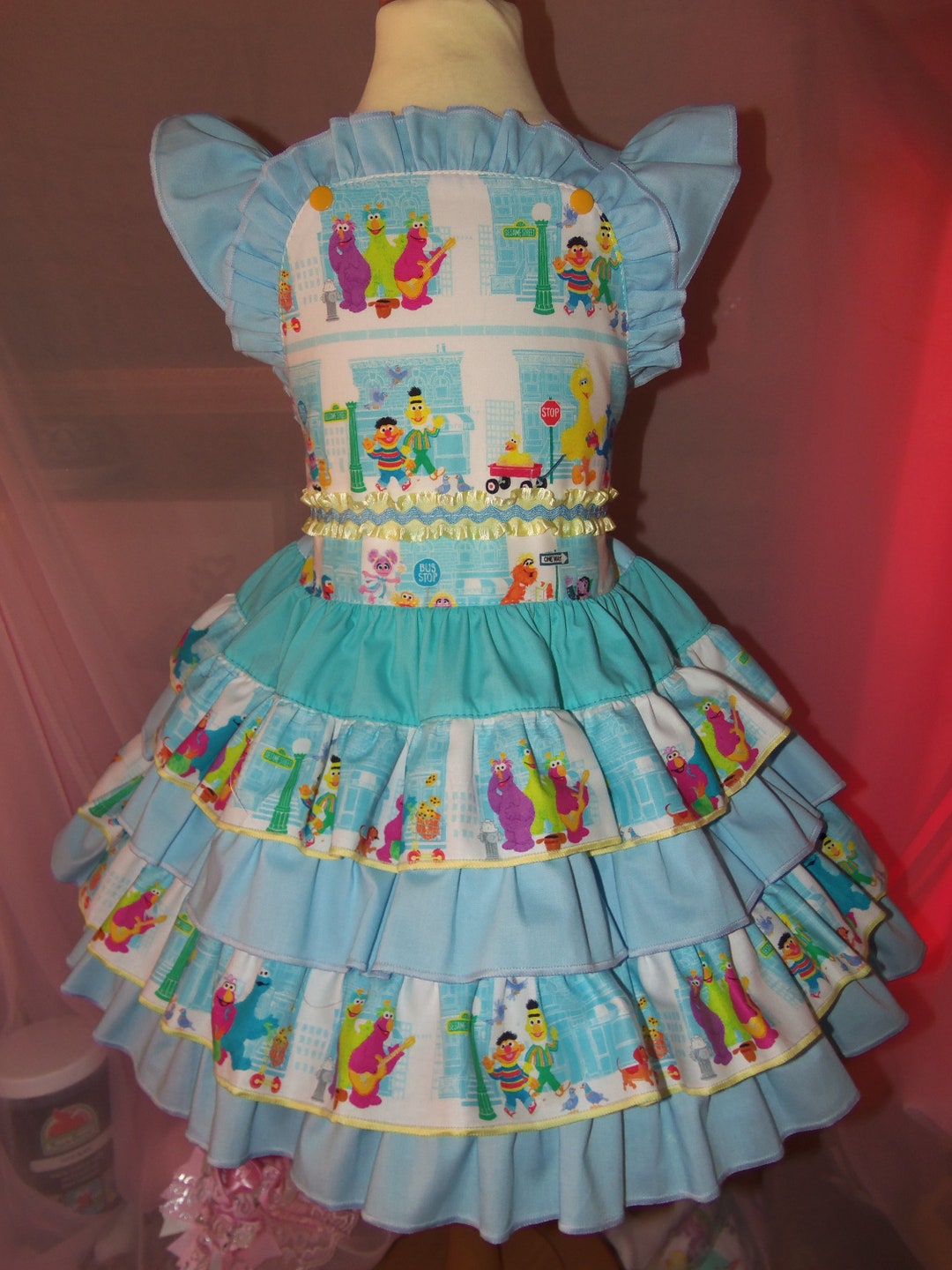 Mommy's Little Monster Funny Monsters Street Vintage RARE Fabric Girl's ...