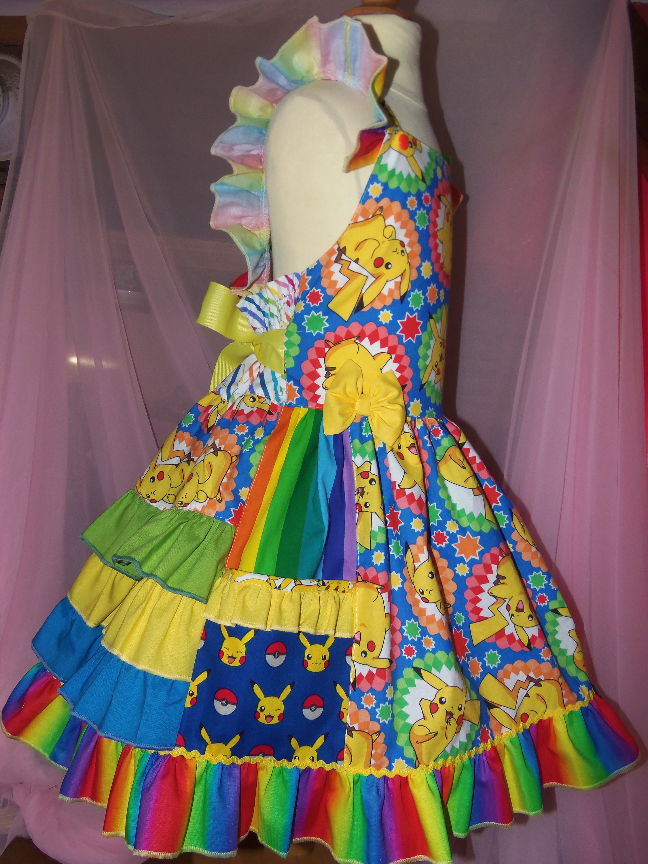 Pikachu Girls Pokemon Dress Pokemon Birthday Party Pokemon - Etsy