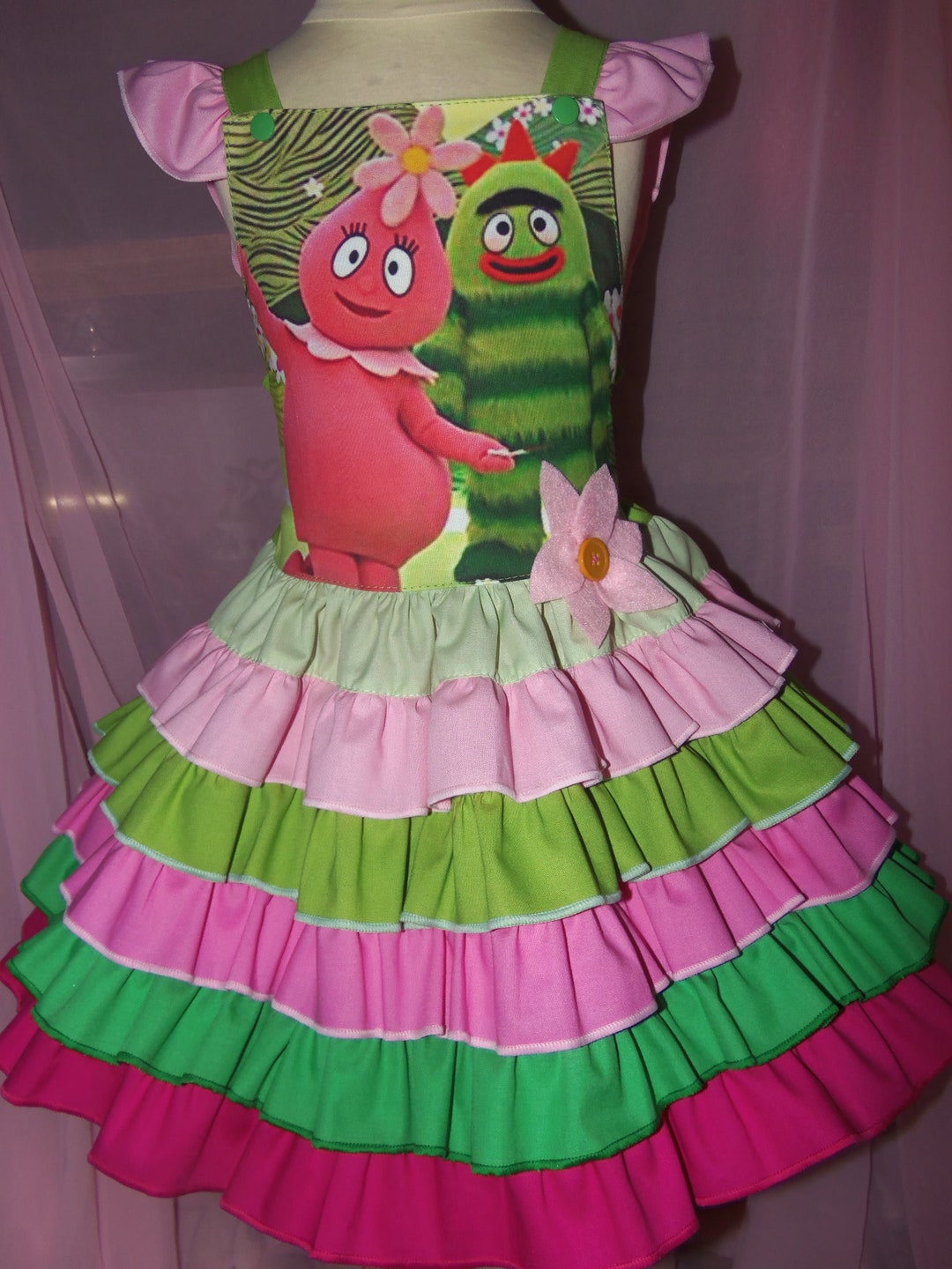 Rainbow Gabba Foofa RARE Vintage Fabric Dress Size 3t - Etsy México