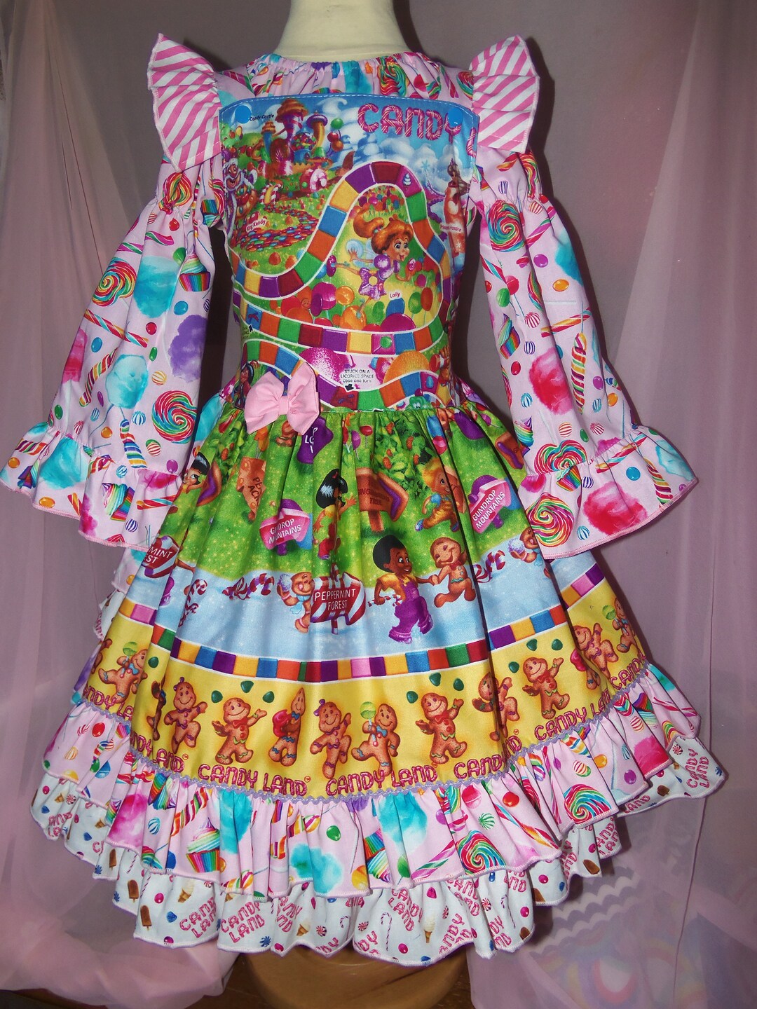 Candyland Vintage Fabric Dress and Long Sleeve Top Size 5t Ruffles - Etsy