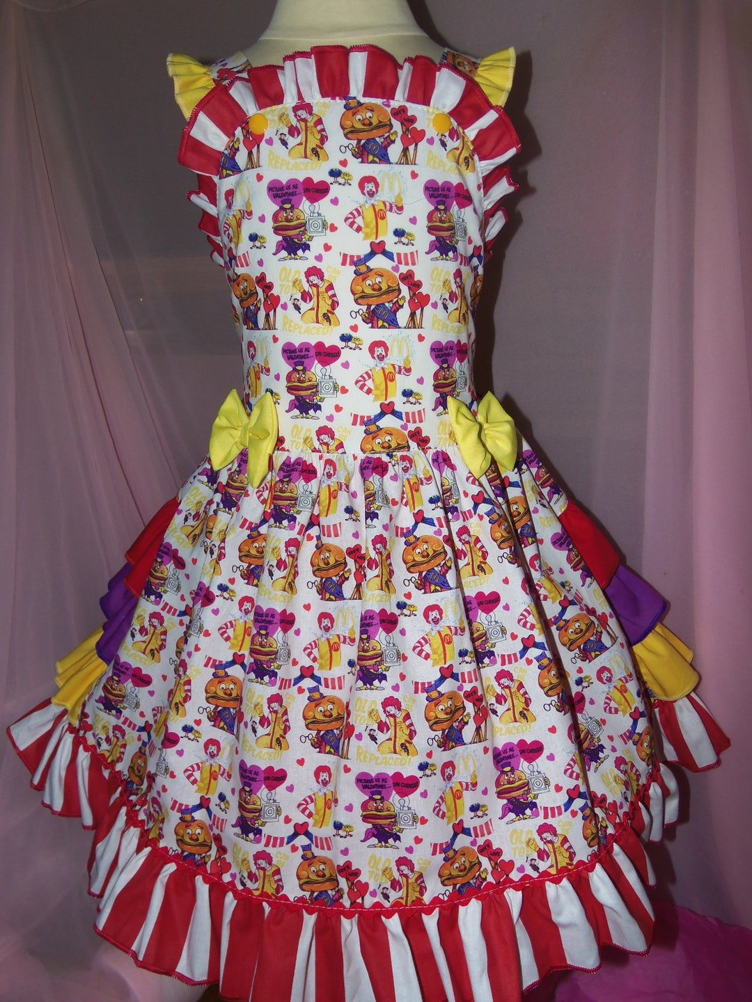 Mcdonalds Vintage RARE Fabric Girl's Dress Size 6t - Etsy