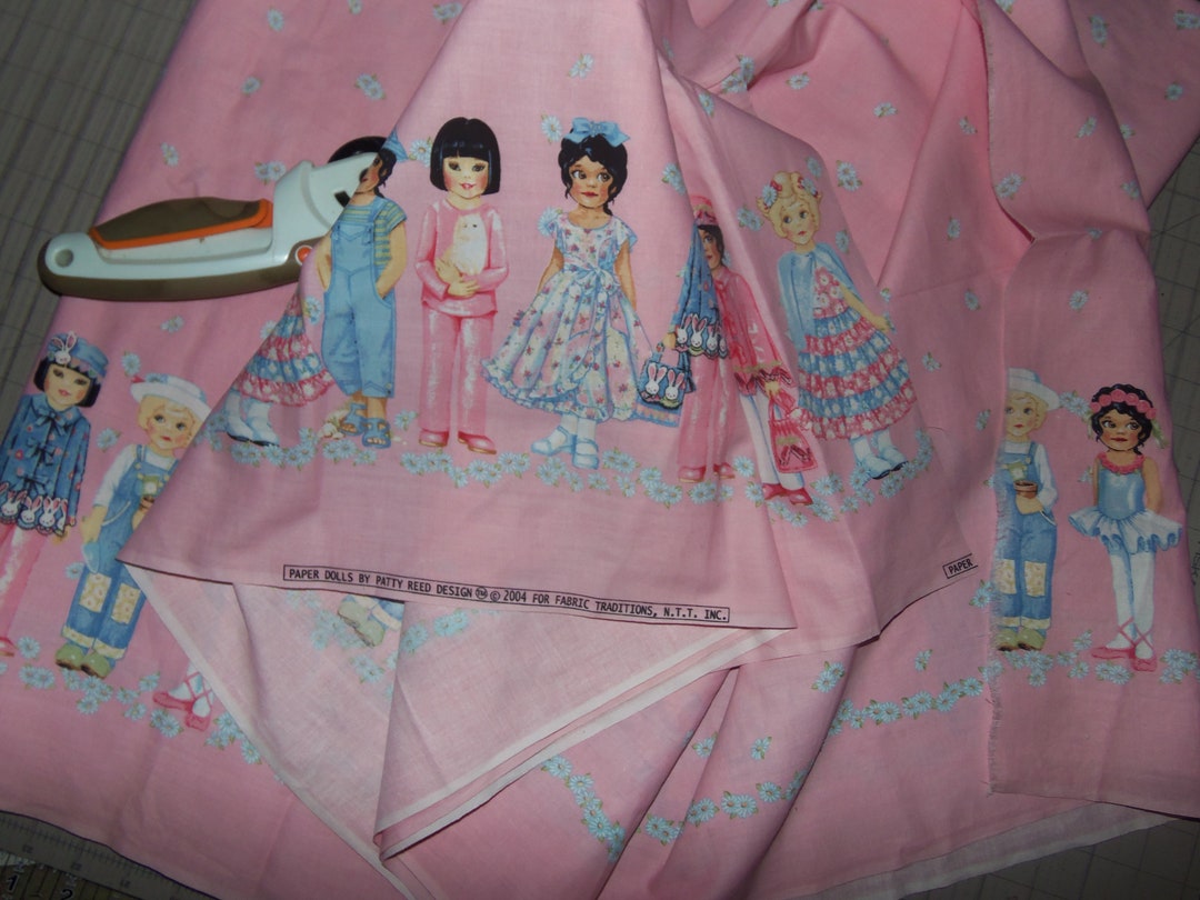 2004 Vintage Patty Reed Designs Paper Dolls Fabric, Cotton, Girls of ...