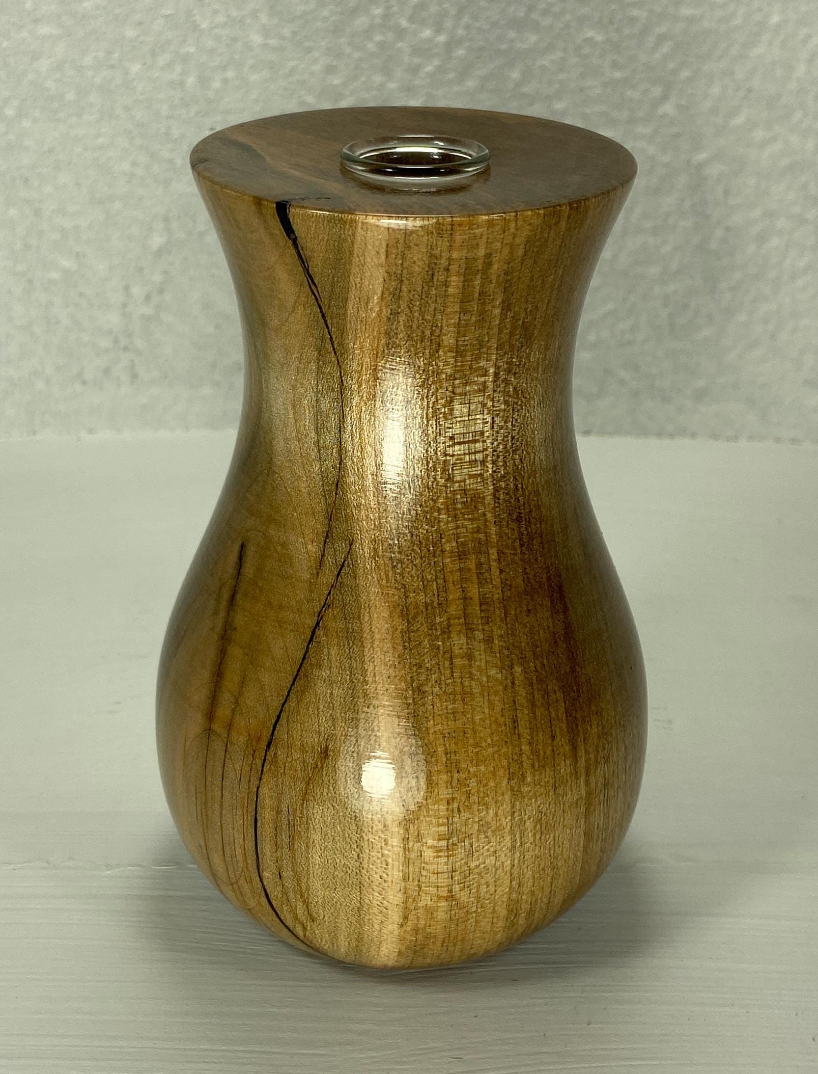 68 Poplar Bud Vase With Glass Insert for Cut Flowers - Etsy