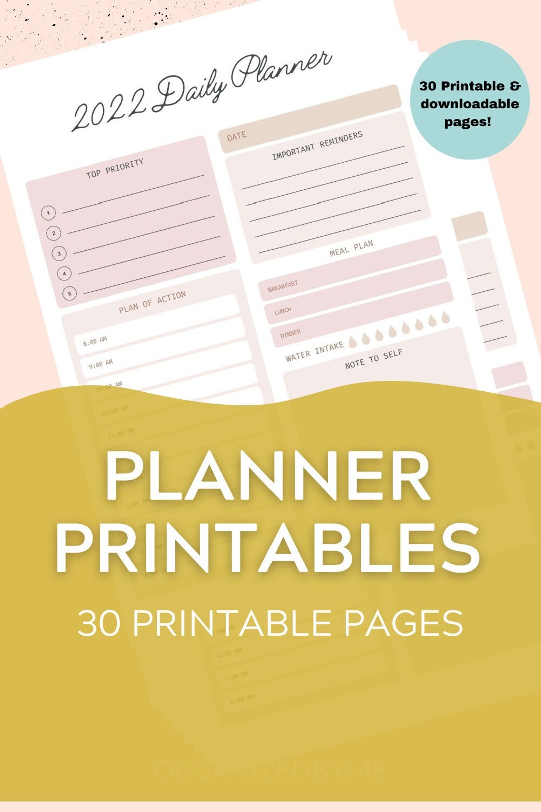 30-day Planner to Organize Your Life the Only Daily Planner You'll Ever ...