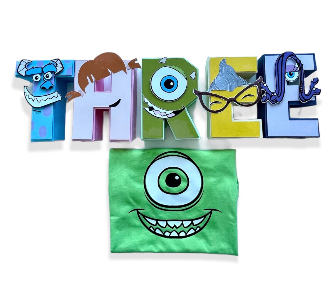 Monster Inc 3D Letters - Etsy