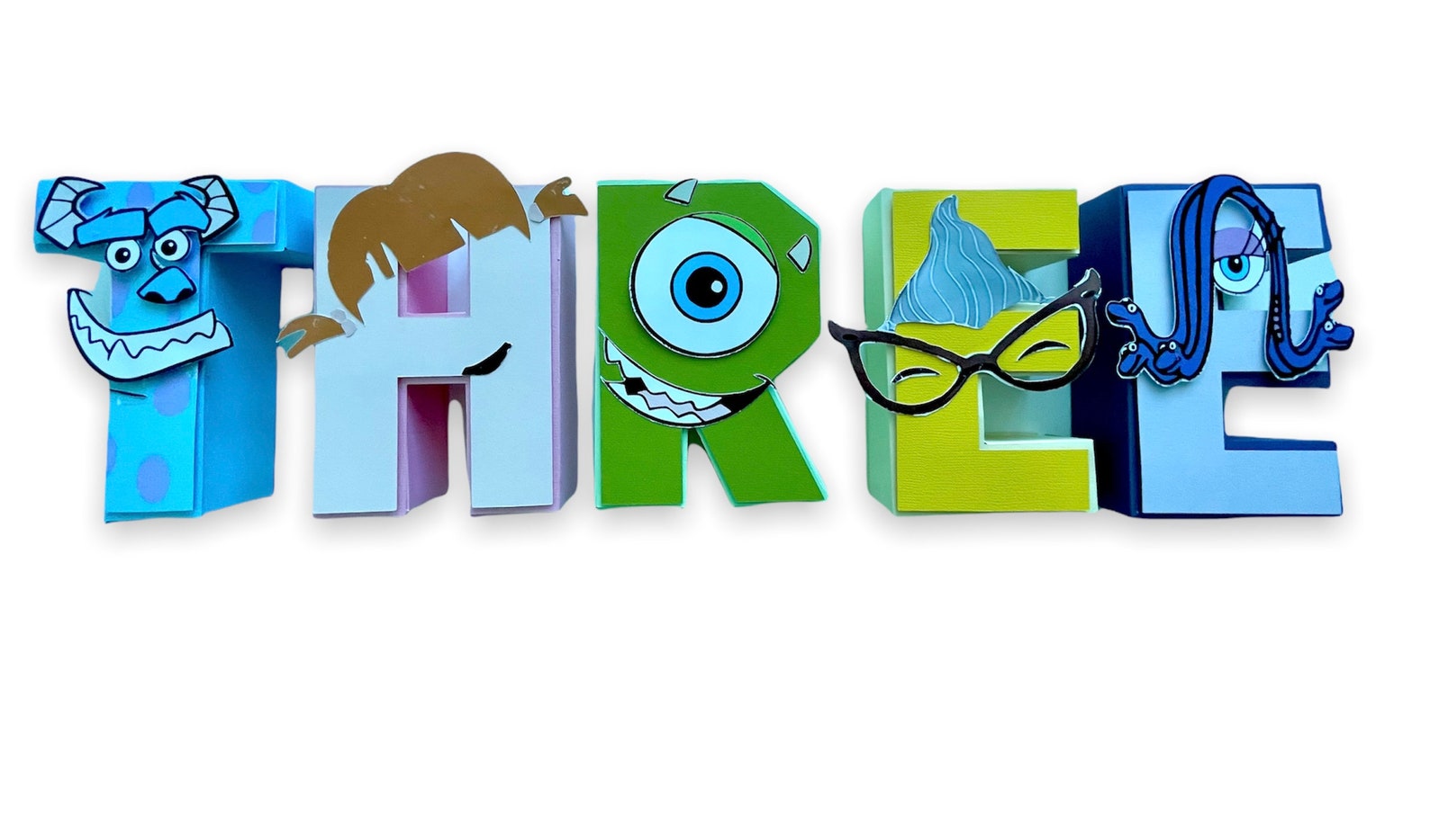 Monster Inc 3D Letters - Etsy