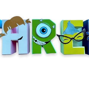 Monster Inc 3D Letters - Etsy