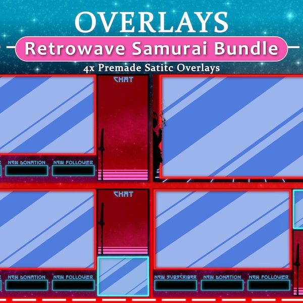 Blue Samurai Twitch Overlay - Etsy