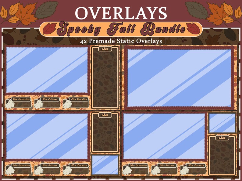 Animated Spooky Fall Twitch Aesthetic Bundle | Screens | Twitch ...