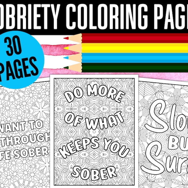 Recovery Coloring Pages Etsy