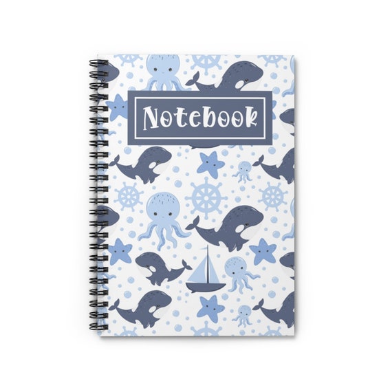 Cute Sea Animals Notebook for Kids Spiral Bound Notebook Gift | Etsy