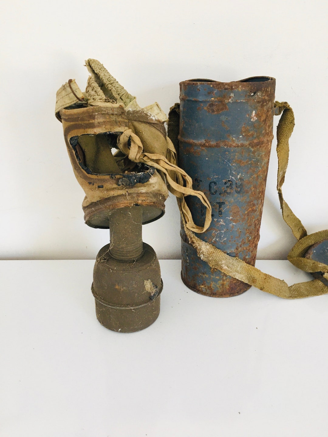 Old Ducel Ww2 France Gas Mask in Its Original Tube - Etsy