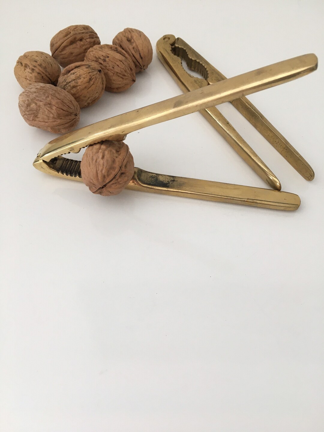 Set of Two Old Vintage Gilded Brass Nutcrackers - Etsy