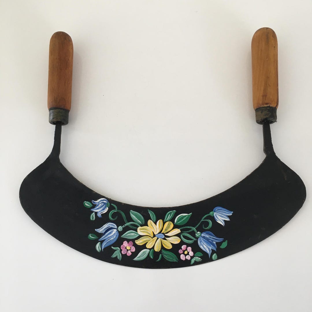 Antique Two-handed Chopper Vintage Floral Decoration 16 Cm - Etsy
