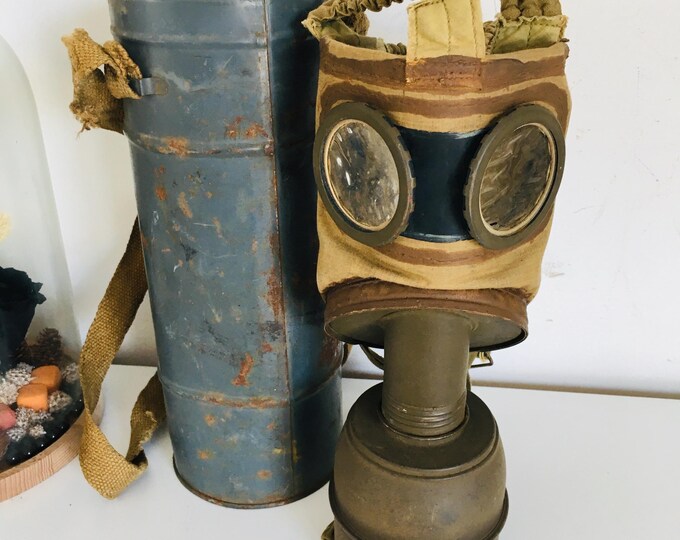 Old French Ducel Ww2 Vintage Gas Mask in Its Tube - Etsy